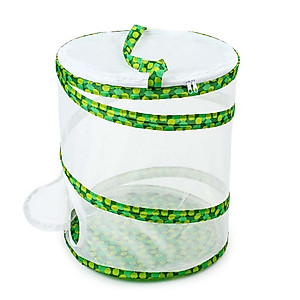 Wisexplorer Butterfly and Insect Garden Habitat Mesh Cage Collapsible Design, Bug Terrarium Pop Up 12" x 14" Tall