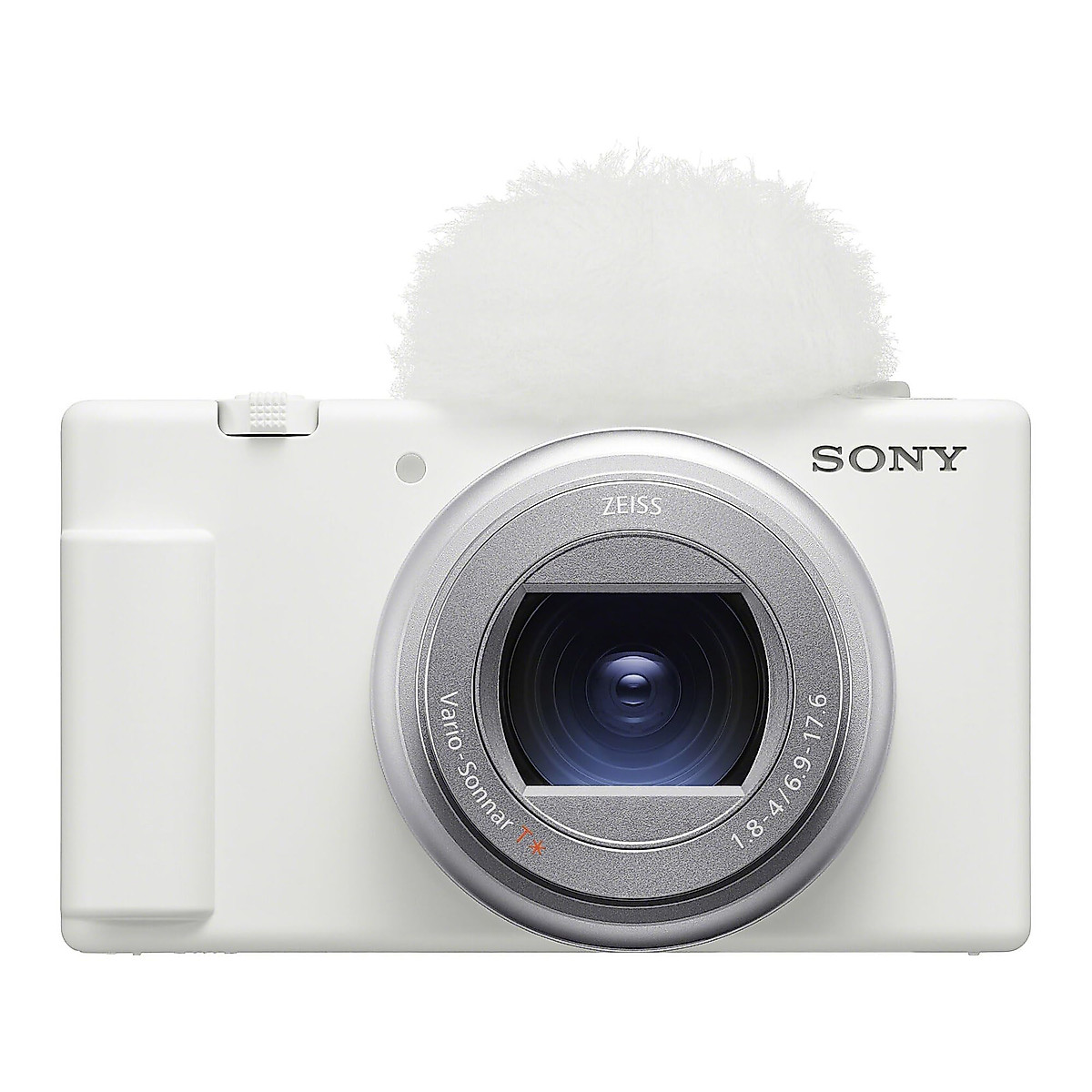 Sony ZV-1 II Vlog Camera for Content Creators and Vloggers (White) (ZV-1M2/W) + 64GB Card + Corel Photo Software + NP-BX1 Battery + Card Reader + LED Light + Soft Bag + Flex Tripod + More (Renewed)