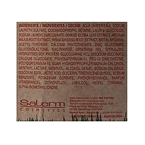 Salerm - Fortifying Shampoo - Biokera Natura Fortifying Shampoo - 300 ml - with Ginseng and Ginkgo Biloba - Nourishes the Scalp - Strengthens Weakened Hair - Refreshing Effect