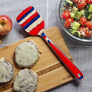 Baltique Old Glory Collection 12-1/2" Wooden Spatula, Kitchen Utensils Safe for Nonstick