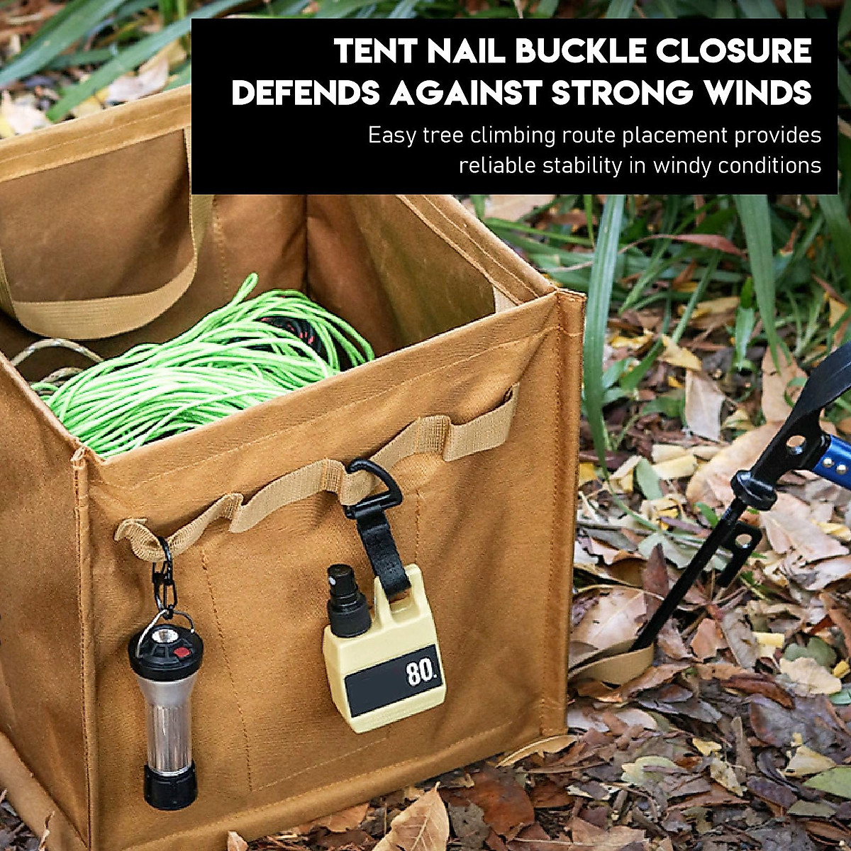 Yechiry 33L Arborist Throw Line Storage Cube, Throw Line Storage Basket, Tree Cutting Equipment Throwline Box - Outdoor Large Capacity Foldable Trash Can for Camping BBQ