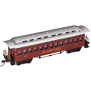 Bachmann Trains - Open Sided Excursion Car - DURNGO & SLVRTN #270 "YANKEE GIRL" - HO Scale, Prototypical Red (13409)