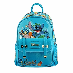 Wondapop Disney Lilo & Stitch 11" Vegan Leather Fashion Mini Backpack