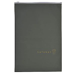 Qtqgoitem Plastic Rectangle House Pattern Zippered Storage Bag Pouch 4 Pcs Dark Green (Model: 0cb 5fe 9fb 9eb 20b)