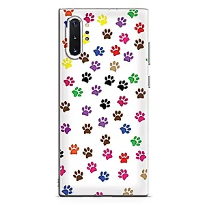 Inspired Cases - 3D Textured Galaxy Note 10 Plus Case - Rubber Bumper Cover - Protective Phone Case for Samsung Galaxy Note 10 Plus - Paw Print Pattern Dog or Cat