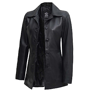 Decrum DISC Women Leather Car Coat | [1314354] Super Ntrl Coat, L