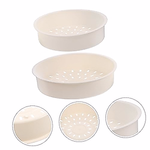 HOMSFOU 2pcs Rice Cooker Steam Rack Mini Rice Cooker Food Steamers Sticky Rice Steamer Plastic Steamer Vegetable Steamers Steamer for Vegetables White Thickened Steamer Premium Steamer