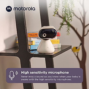 Motorola Baby Monitor Camera PIP1000 - WiFi Video Camera with HD 1080p - Connects to Smart Phone App with Private Connection, Two-Way Audio, Digital Zoom, Room Temp, Lullabies, Night Vision