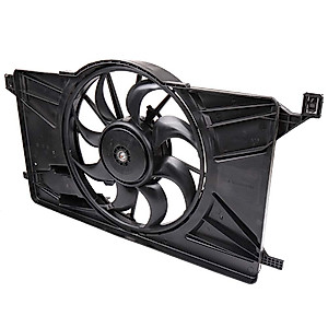 SCITOO Radiator Condenser Cooling Fan Compatible with 2012 2013 2014 2015 2016 2017 for Ford Focus 2.0L