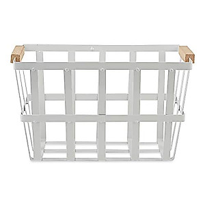 DII Urban Metal Basket Contemporary Storage Container, White, Basket Set, 3 Piece