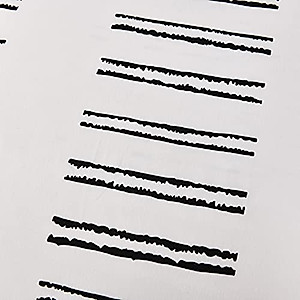 GETIANN Soft Bedding Duvet Cover Set Queen White Striped Comforter Cover Set Full 90"x90"(1 Comforter Cover and 2 Pillow Shams) Hotel Quality (Road, Full/Queen)