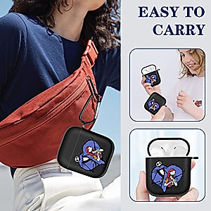 Jowhep for Airpod Case 2nd & 1st Generation Cute Airpod Gen 2 Case with Keychain Funny Kawaii Cool Airpods Gen 1 Case Cover for Girls Girly Women Boys Aesthetic Airpod 1/2 Case, Jack