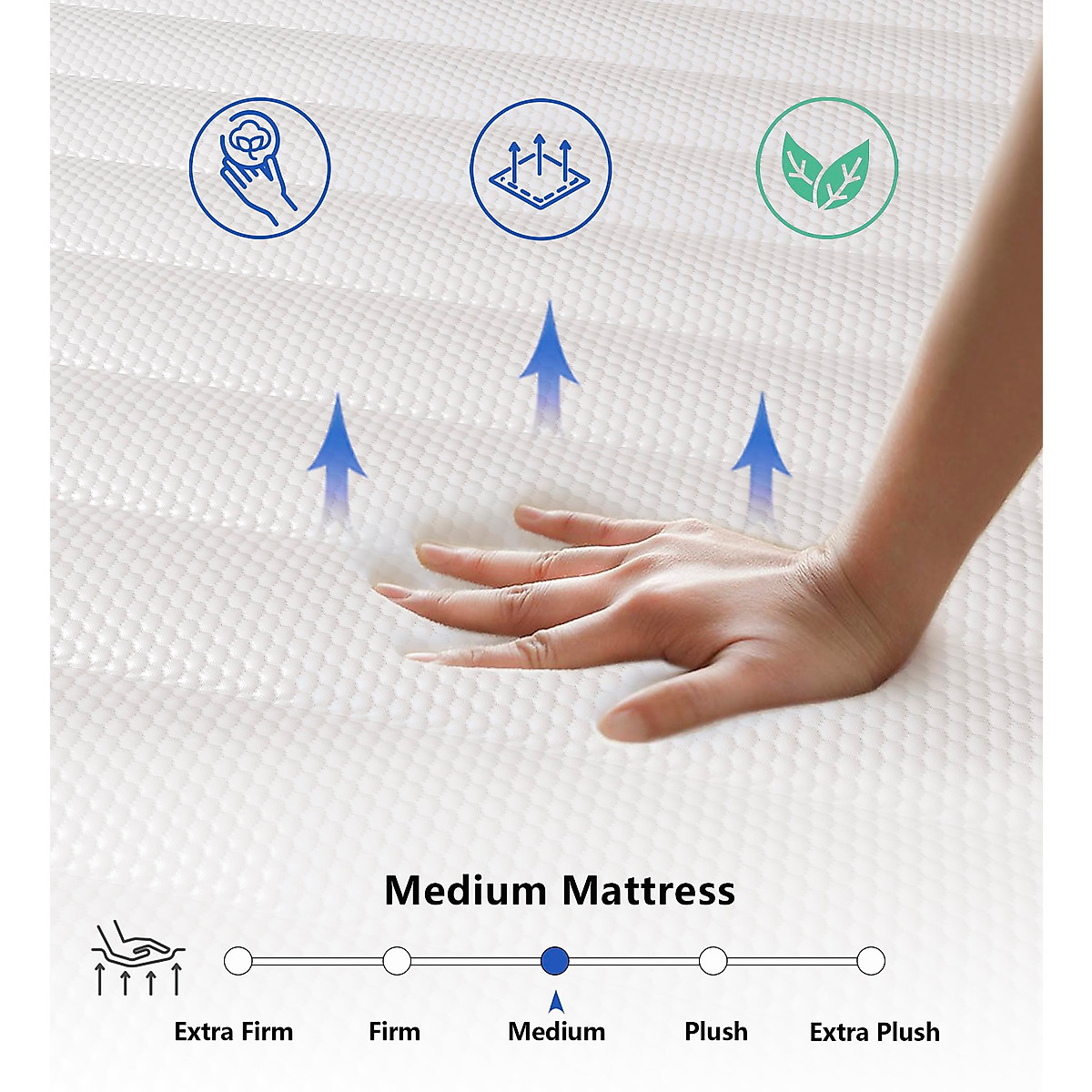 elitespace Full Size Mattress,12 Inch Full Mattress in a Box,Hybrid Memory Foam Spring Full Mattresses,Soft and Comfort Medium Firm Mattress,CertiPUR-US Certified., ELSP776F12
