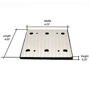Superior Pads and Abrasives SPD19 1/4 Sheet, 6 Hole Stick on Square Sanding Pad replaces Milwaukee 14-67-0275, Ridgid 200202538