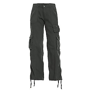 Women's Hiking Cargo Pants Joggers Cotton Casual Military Army Combat Work Pants with 7 Pocket,Steel Gray L
