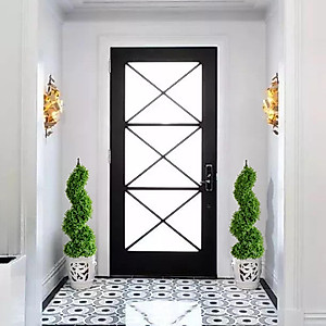 momoplant Artificial Topiary Outdoor Boxwood Spiral Topiary Tree 3ft (2 Pieces) Faux Topiary Tree Outdoor Feaux Plant for Decorative Indoor/Outdoor/Garden (35inch)