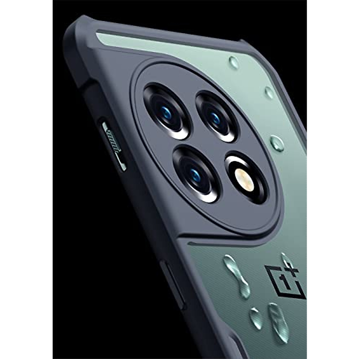 GIMENOHIG Four Corners Anti-Drop Case for Oneplus 11, Silicone PC Hybrid Shock and Drop Protection (Black)