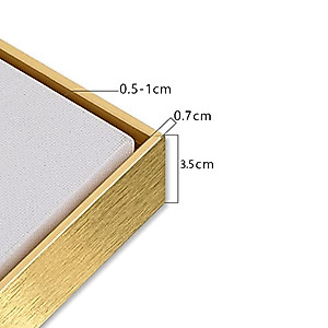 Modern Abstract Golden Fish and Lines Posters and Prints Wall Art Canvas Painting Room Wall Art Picture Home Decoration 90x183cm/35x72inch With Golden Framed Ready to Hang