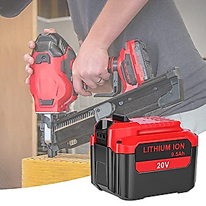 JYJZPB 9.5Ah 20V Replacement Battery for V20 Craftsman 20V Battery MAX CMCB204 CMCB205 CMCB206 CMCB202 CMCB201 Compatible for Craftsman V20 Series Lithium Ion Battery Cordless Power Tools