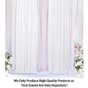 Sequin Curtains 2 Panels White 2FTx8FT Sequin Photo Backdrop White Sequin Backdrop Curtain Pack of 2-1011E