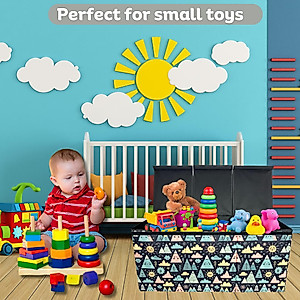 SUBLIME LIVING Extra Large Kids Toy Chest - Foldable Toy Storage Organizer with Soft Close Lid - Sturdy Toy Box for Boys and Girls, Durable Storage for Kids Room or Nursery
