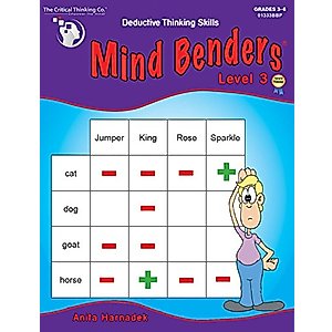 Mind Benders Level 3 Workbook - Deductive Thinking Skills Puzzles (Grades 3-6)