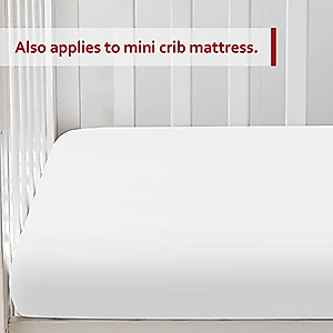 Pack n Play Fitted Sheet, 100% Organic Cotton, Stretchy Pack n Play Sheets, Ultra Soft Breathable Mini Crib Sheets, Convertible Playard Mattress Cover, Hypoallergenic Playard Playpen Sheet, Grey