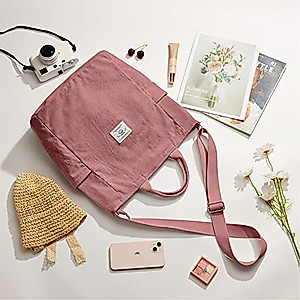 KALIDI CASUAL TOTE BAG, Canvas Tote Handbag Casual Shoulder Crossbody Hobo Bag Work Colledge Shopping