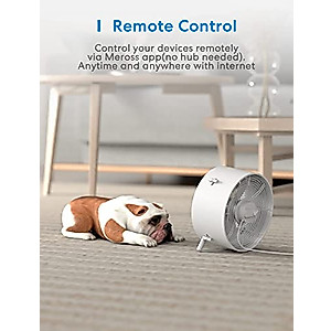 Meross Wi-Fi Smart Plug Mini, 15 Amp & Reliable Wi-Fi Connection, Alexa and Google Voice Control, App Remote Control, Timer, Occupies Only One Socket, No Hub Needed
