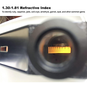 Generic Jewelry Refractometer, Portable Gem Tester, Professional Gemstone Tester, Gem Refractometer, Measures Refractive Index 1.30-1.81, Flashlight Included, Easy to Use