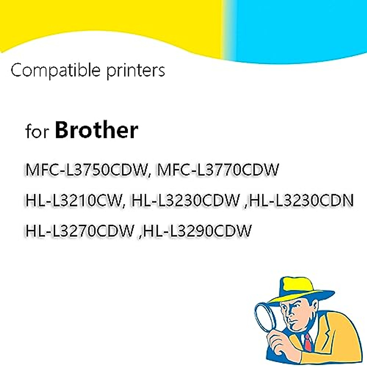 Tn227bk Toner Cartridge Tn227 Black for Brother Tn-227 Bk Tn 227 Tn-227bk Mfc-l3770cdw Hll3230cdw Tn-223bk Hl-l3270cdw Hll3270cdw Mfc-l2710dw High Yield Black x 1