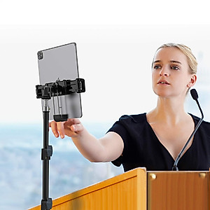 Smatree iPad Tripod Stand Floor Stand, Height Adjustable Foldable Tripod Stand for Cell Phone/Tablet/Camera/Logitech Webcam, Compatible with iPhone/iPad Pro/Mini/Air, Height Adjustable 27.5-82.6 Inch