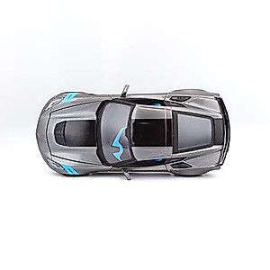 Maisto 1:24 Scale Special Edition 2017 Chevrolet Corvette Grand Sport Die Cast Vehicle (31516-00000002), Metallic Grey