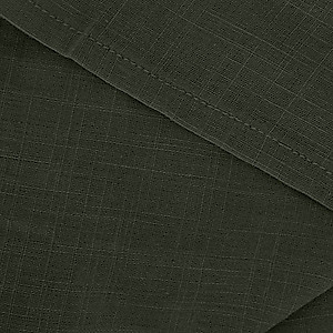 Womens Cotton Linen Button Down Shirt 2023 Casual Long Sleeve Solid Color Shirts Loose Work Tops with Pockets Army Green