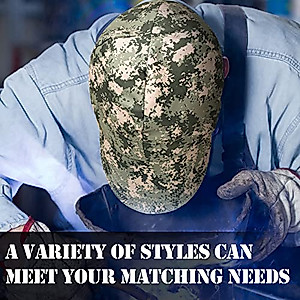 Mepase 4 Pcs Welding Caps Welding Beanie Hats Bulk for Men Women Welder's Cap Welding Helmet Liners Welding Accessories Tool(Many Colors, Summer Camo)