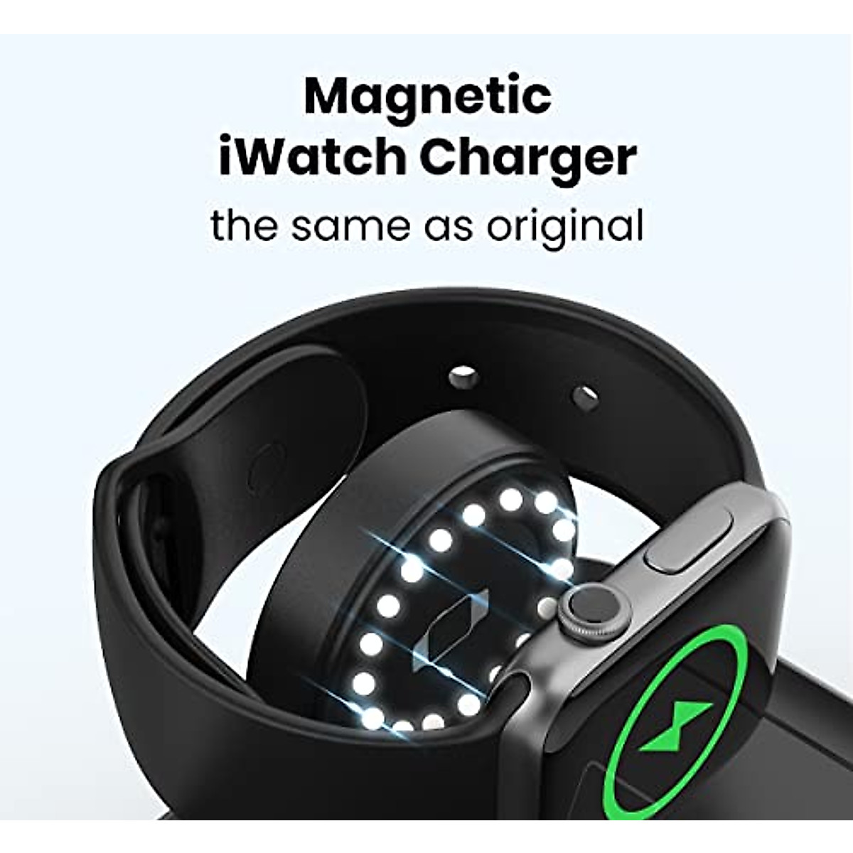 Wireless Charger for Magsafe, GEEKERA 3 in 1 Magnetic Wireless Charging Station for iPhone 14/13/12/Pro/Max/mini, Apple Watch 8/7/6/5/4/3/2/SE/Ultra, AirPods 3/2/Pro with QC 3.0 18W Adapter, Black