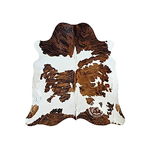 Genuine Tricolor Cowhide Rug 6 x 6-7 ft. 180 x 220 cm