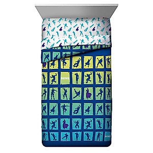 Jay Franco Fortnite Boogie Bomb 7 Piece Full Bed Set - includes Reversible Comforter & Sheet Set - Super Soft Fade Resistant Microfiber Bedding (Official Fortnite Product)