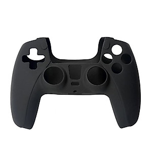 PS5 Controller Silicone Skin, PS5 Anti-Slip Silicone Protective Cover Housing for PS5 Controller Housing Shock Absorbing Line Playstation 5 Duelsense Controller (Black)