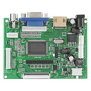 Qioni 7 inch 1024 * 600 LCD TFT Display HDMI VGA Monitor for Raspberry Pi 3/2/ Computer Display and Driver Board, Flat Cable, USB Power Supply Cord, Remote Control
