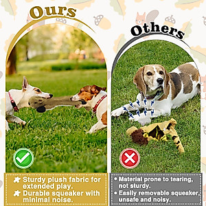 Alphatool Squeaky Dog Toy - Tough No Stuffing Squirrel Toys to Keep Dog Busy, Small Medium Large Dogs, Durable Interactive Plush Puppy Toys for Birthday Gift