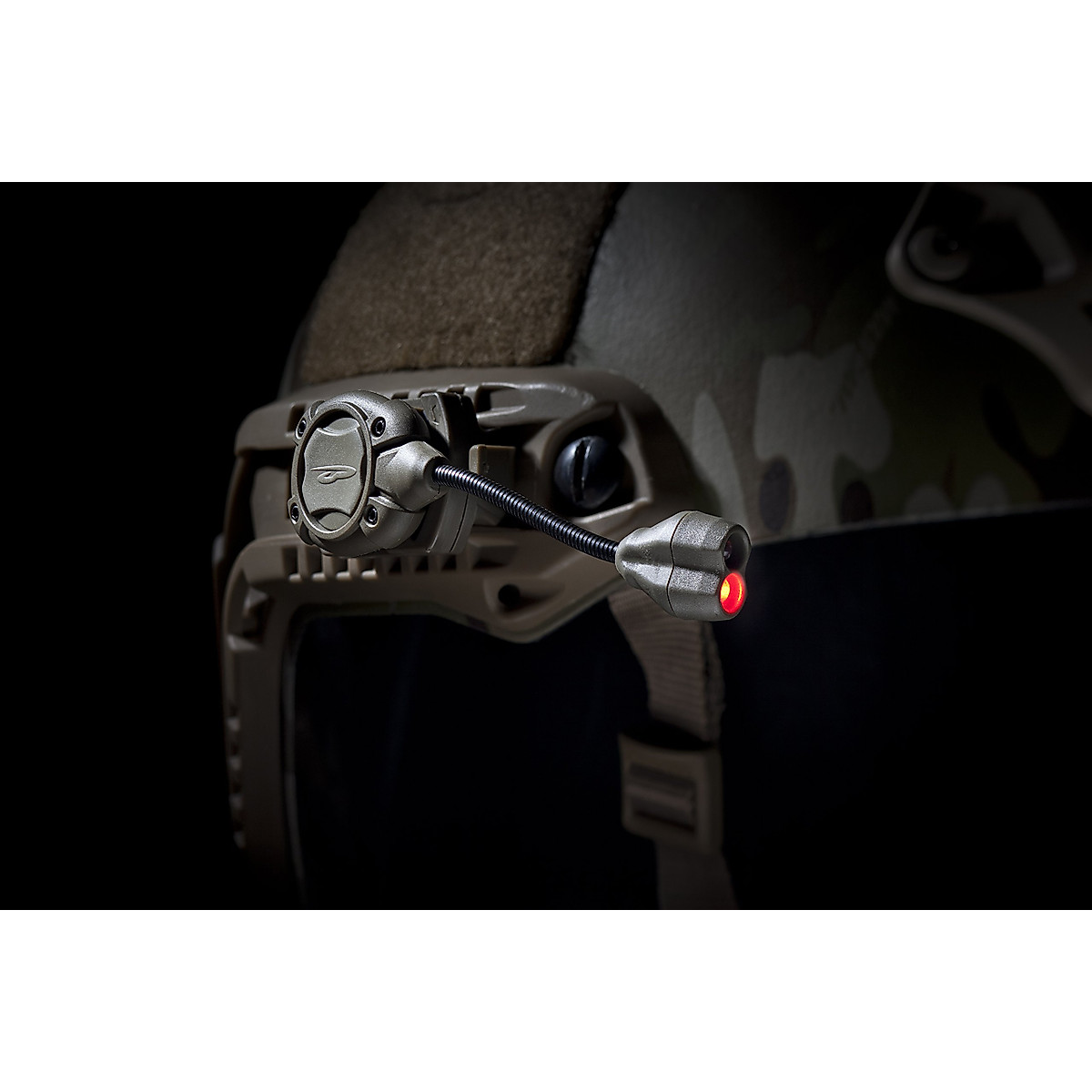 Princeton Tec Switch MPLS 10 Lumen Ultrabright Red/White LED Light, Universal Mounting System for Hardhats and Flexi-Neck Design, Essential for Law Enforcement, Military, and Trade Work, Black