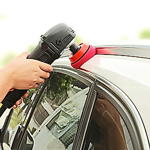 SPTA 29pcs Drill Buffing Pad Detail Polishing Pad Mix Size Kit with 5/8-11 Thread Backing pad & Adapters for Car Sanding, Polishing, Waxing, Sealing Glaze