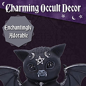 Nemesis Now Figurine Decor, Detailed Hand-Painted Polyresin, Black - Beelzebat Gothic Satanic Bat