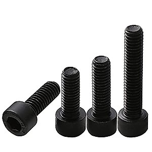 M4-0.7 x 12mm Hex Socket Head Cap Screws, 12.9 Grade Alloy Steel, Allen Socket Drive, Black Oxide Finish, Machine Thread，Full Thread （30 Pcs）