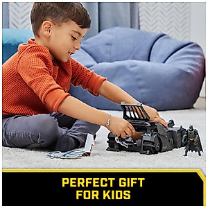 DC Comics, Crusader Batmobile Playset with Exclusive 4-inch Batman Figure, 3 Super-Villain Paper Figures, Kids Toys for Boys and Girls Ages 4+