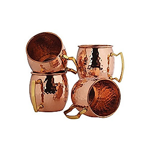 BonBon Luxury Moscow Mule Copper/Nickel Mug Cup 4 Pack New (Copper)