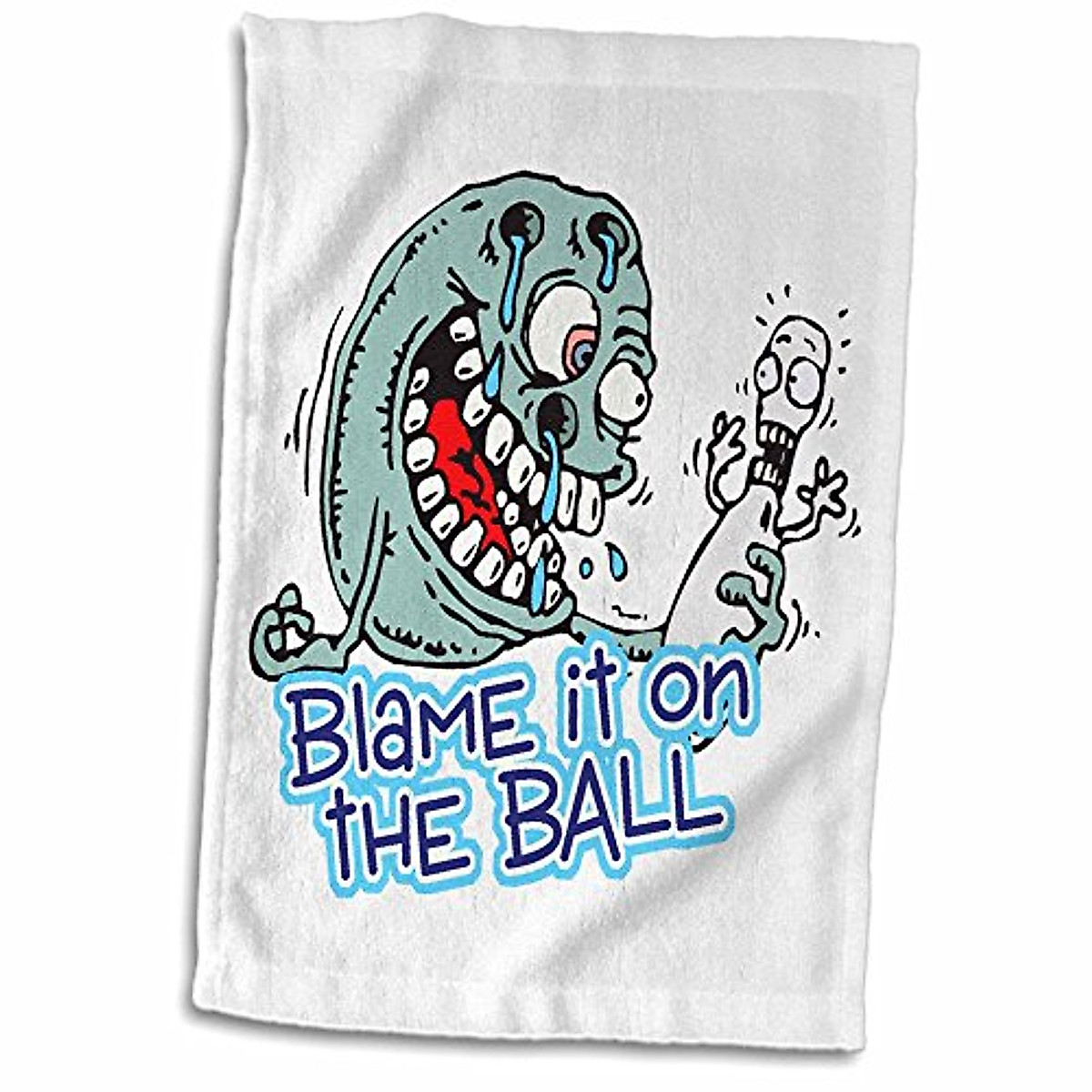 3D Rose Funny Blame It On The Ball Bowling Humor Design Hand/Sports Towel, 15 x 22