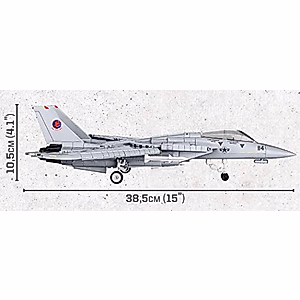 COBI Top Gun F-14A Tomcat Fighter Plane - 1:48 Scale 754 Piece Building Set with Maverick and Goose Figures