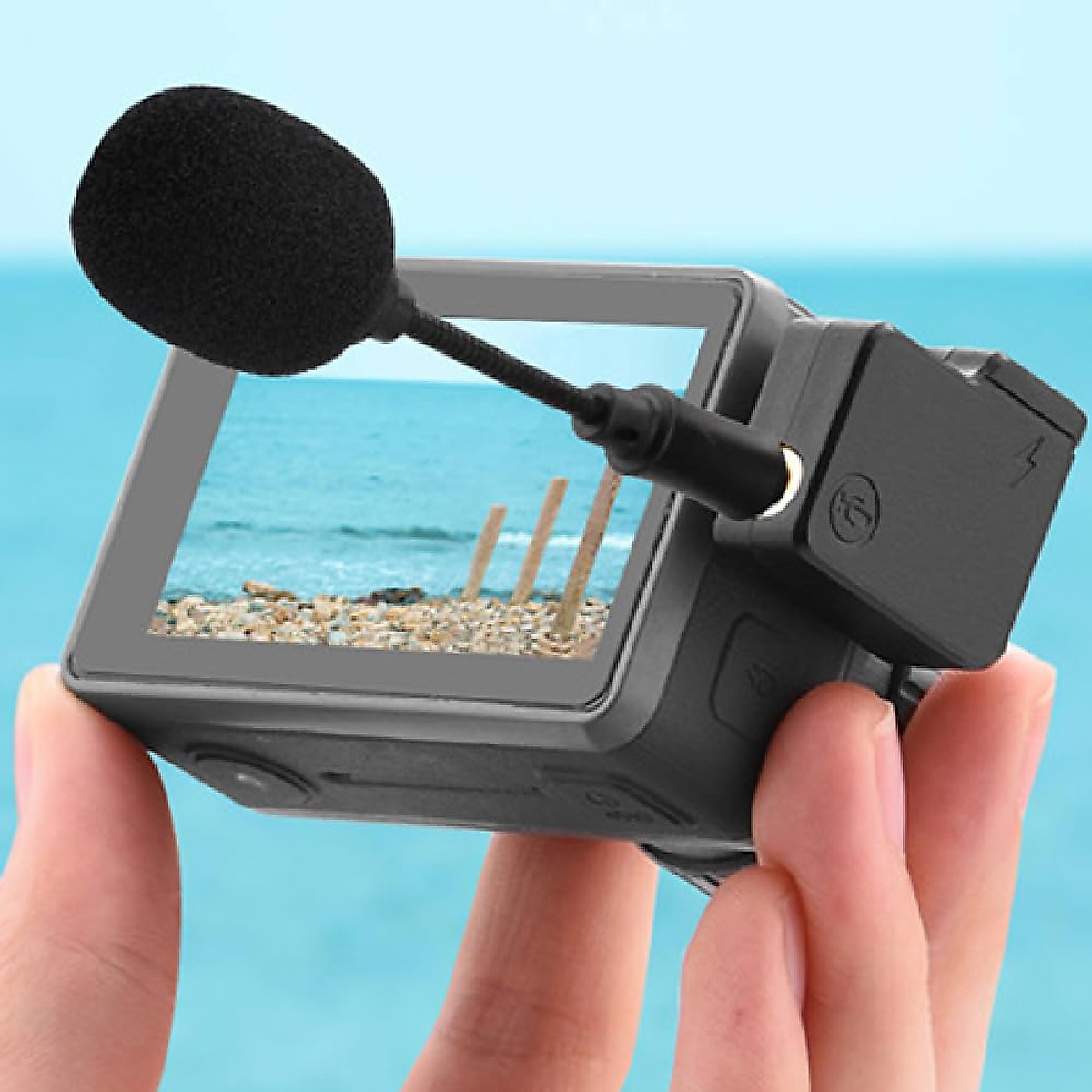 Archuu Mini Condenser Recording Microphone Audio Adapter for DJI for OSMO Action Sports Camera, Default
